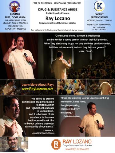Speaker Ray Lozano, who uses humor to talk against substance abuse ...