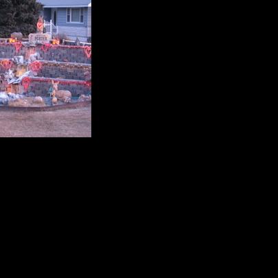 Waterfall, berm decorations draw eyes near and far