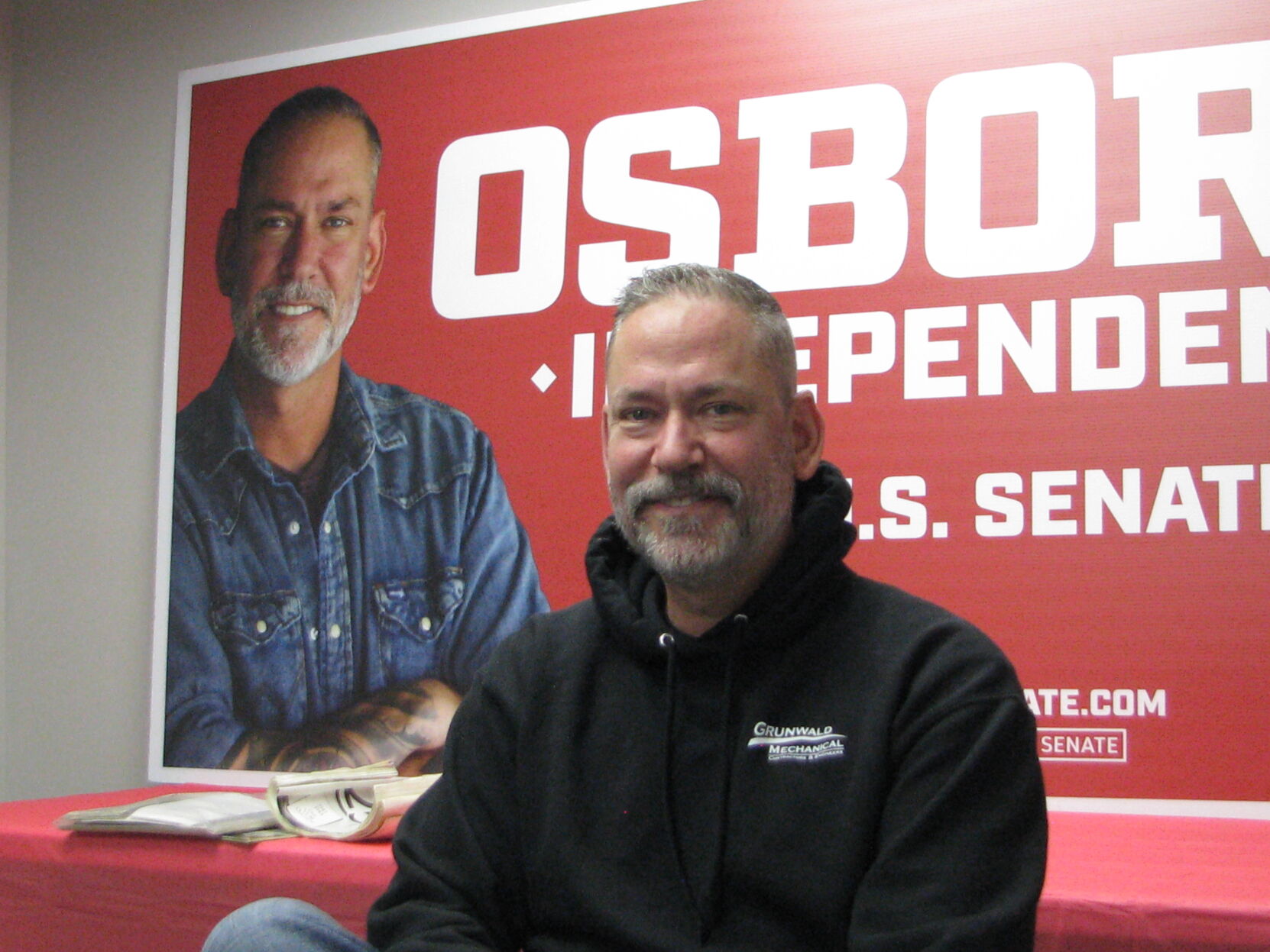 Dan Osborn unloads on Ricketts as he opens Kearney office