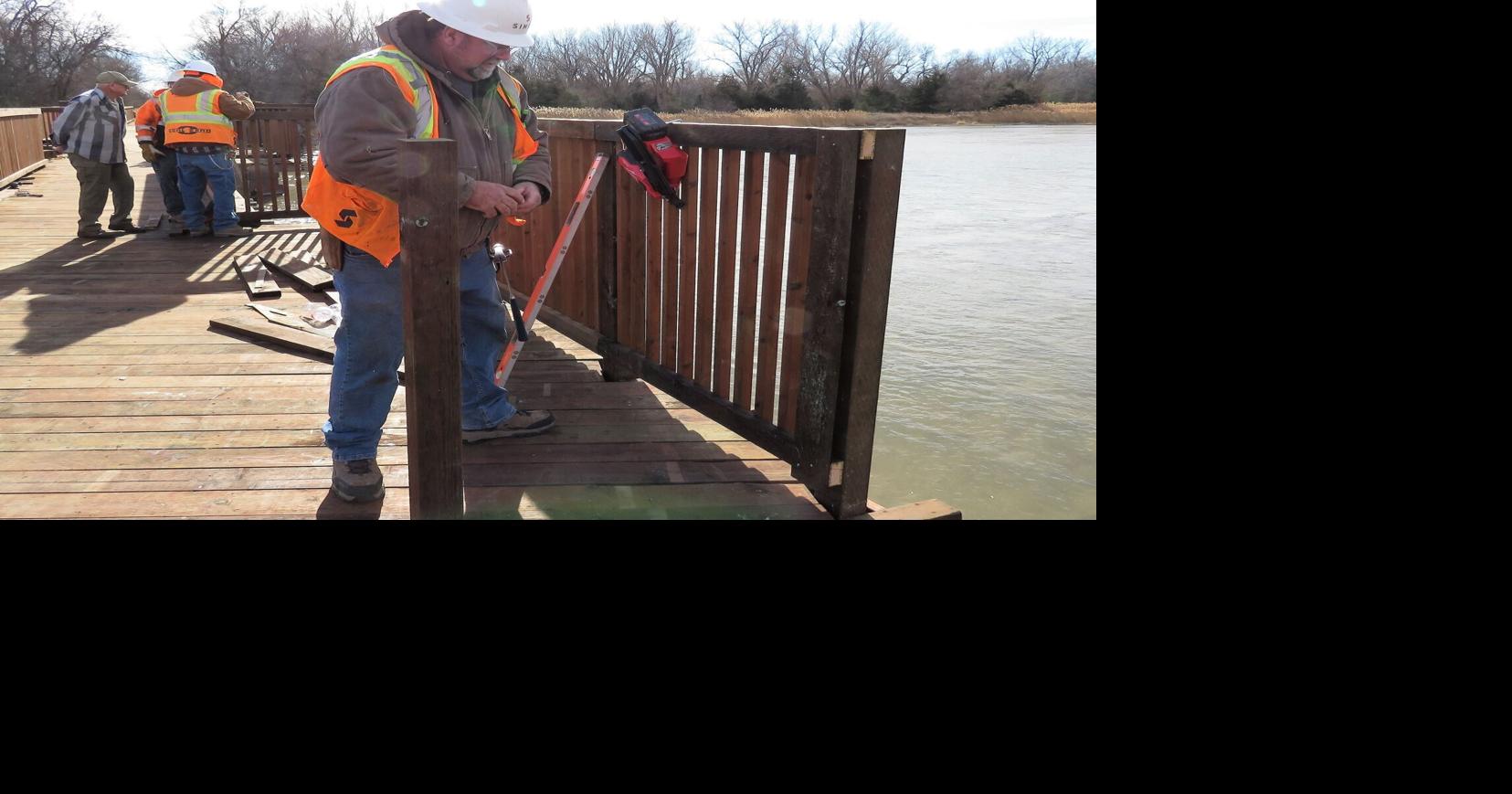 Popular bridge for crane watchers gets a new deck, benches