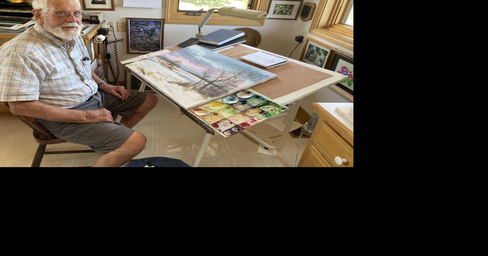 Retired surgeon in Kearney NE paints and writes memoir