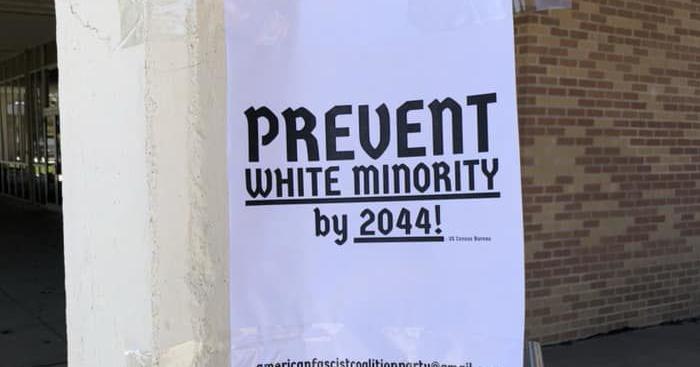Signs taken down at UNK saying 'prevent white minority' and other ...