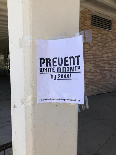 Signs taken down at UNK saying 'prevent white minority' and other ...