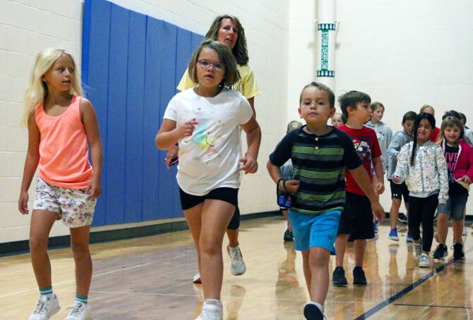 Kearney's Northeast Elementary students love healthy beginning to their day
