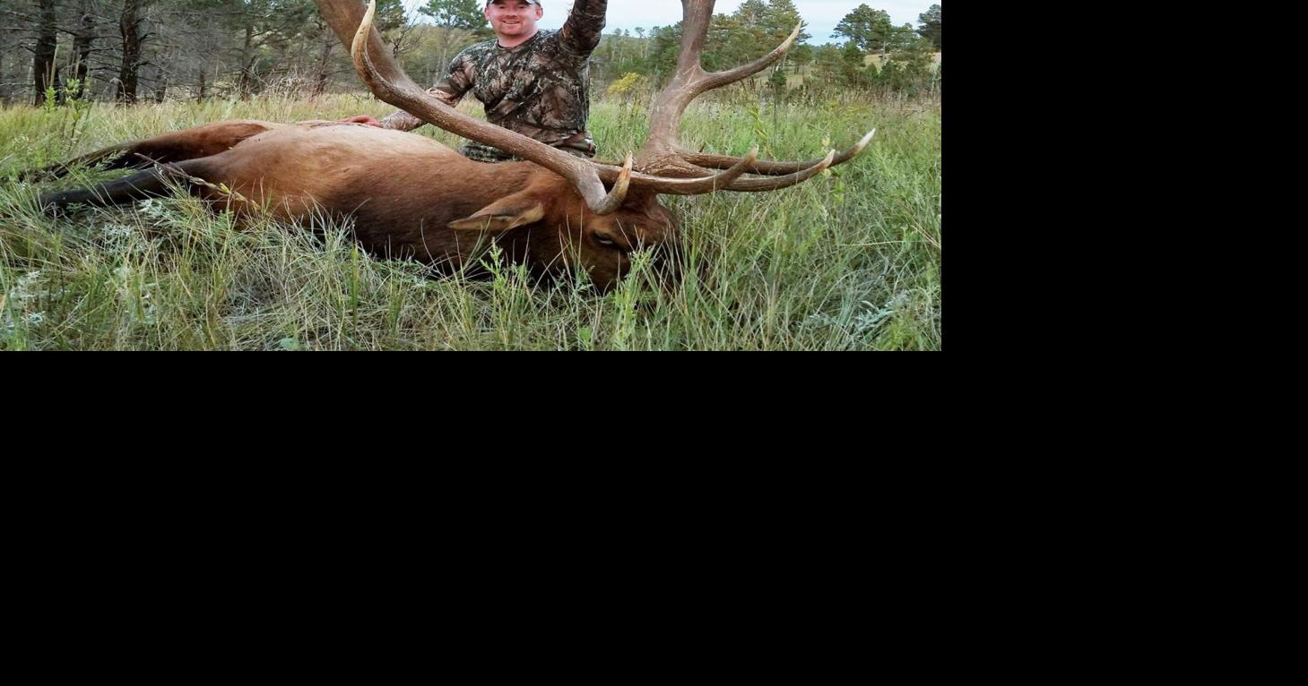 Kearney hunter John Rickard shoots massive elk near Chadron