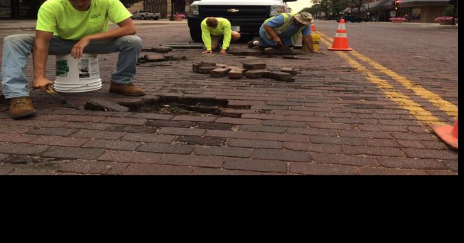 Bumpy bricks to get repaired in downtown Kearney; Harmon Park ...