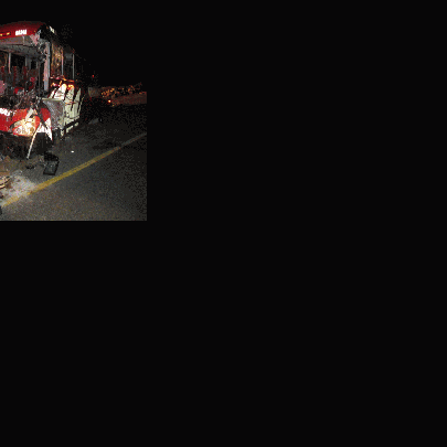 I-80 crash hurts 35; Semi, bus hit semi near Gibbon 2 a.m. today