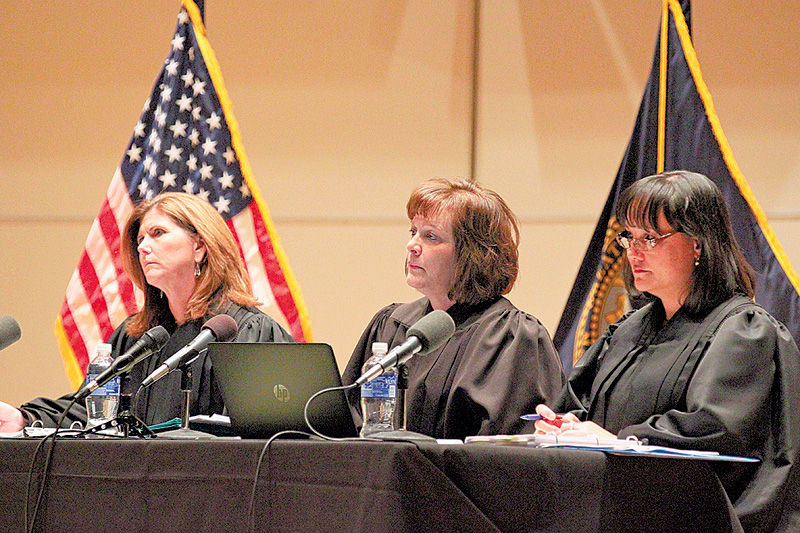 Judges show students how appellate court works