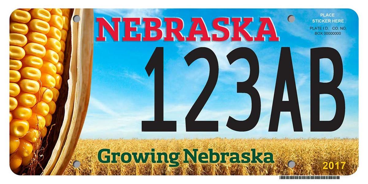 New Nebraska specialty license plates promote state commodity: corn