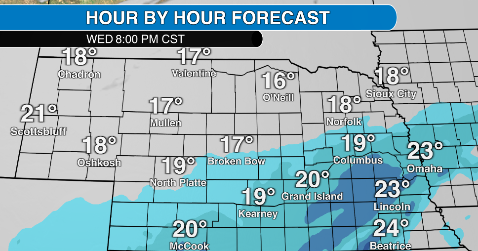 Winter storm set to sweep across southern Nebraska Wednesday and ...