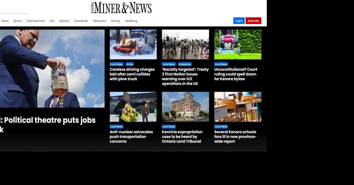 We’re proud to bring you a new and improved Kenora Miner & News | Local ...