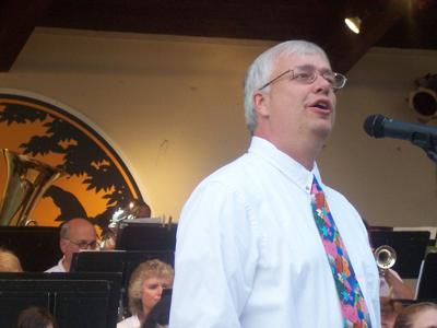 Soloist Greg Berg performs with Racine Concert Band