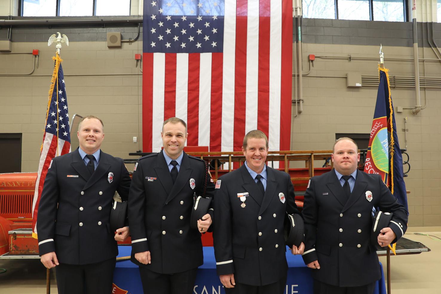 Four Pleasant Prairie fire department officers promoted