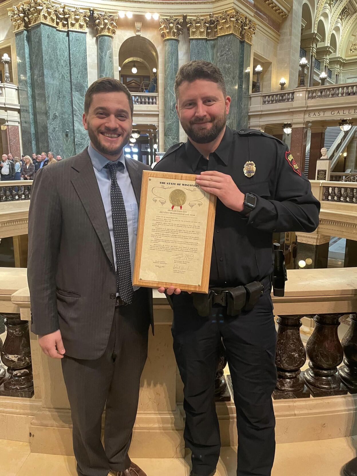 Kenosha police officers honored by state Assembly