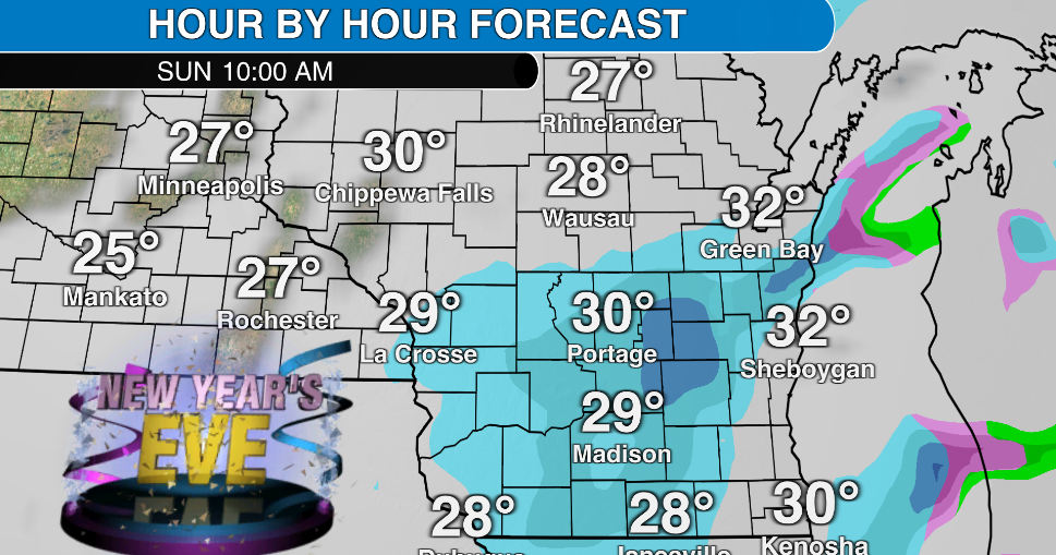 Forecast: Snow in Wisconsin for New Year's weekend