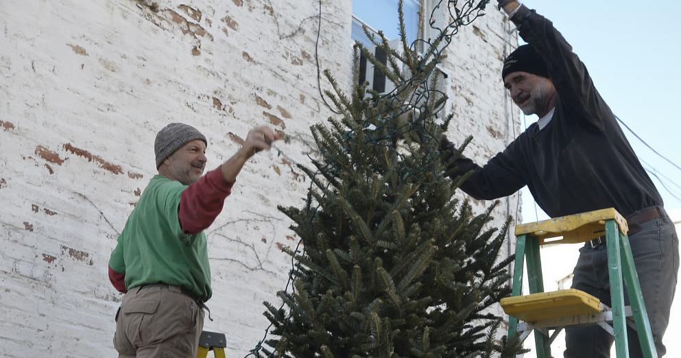 Christmas tree placed in Downtown Friendship Park