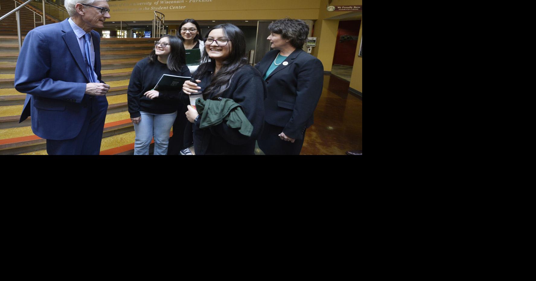 Gov. Tony Evers tours UW-Parkside, visits students, staff, and honors ...
