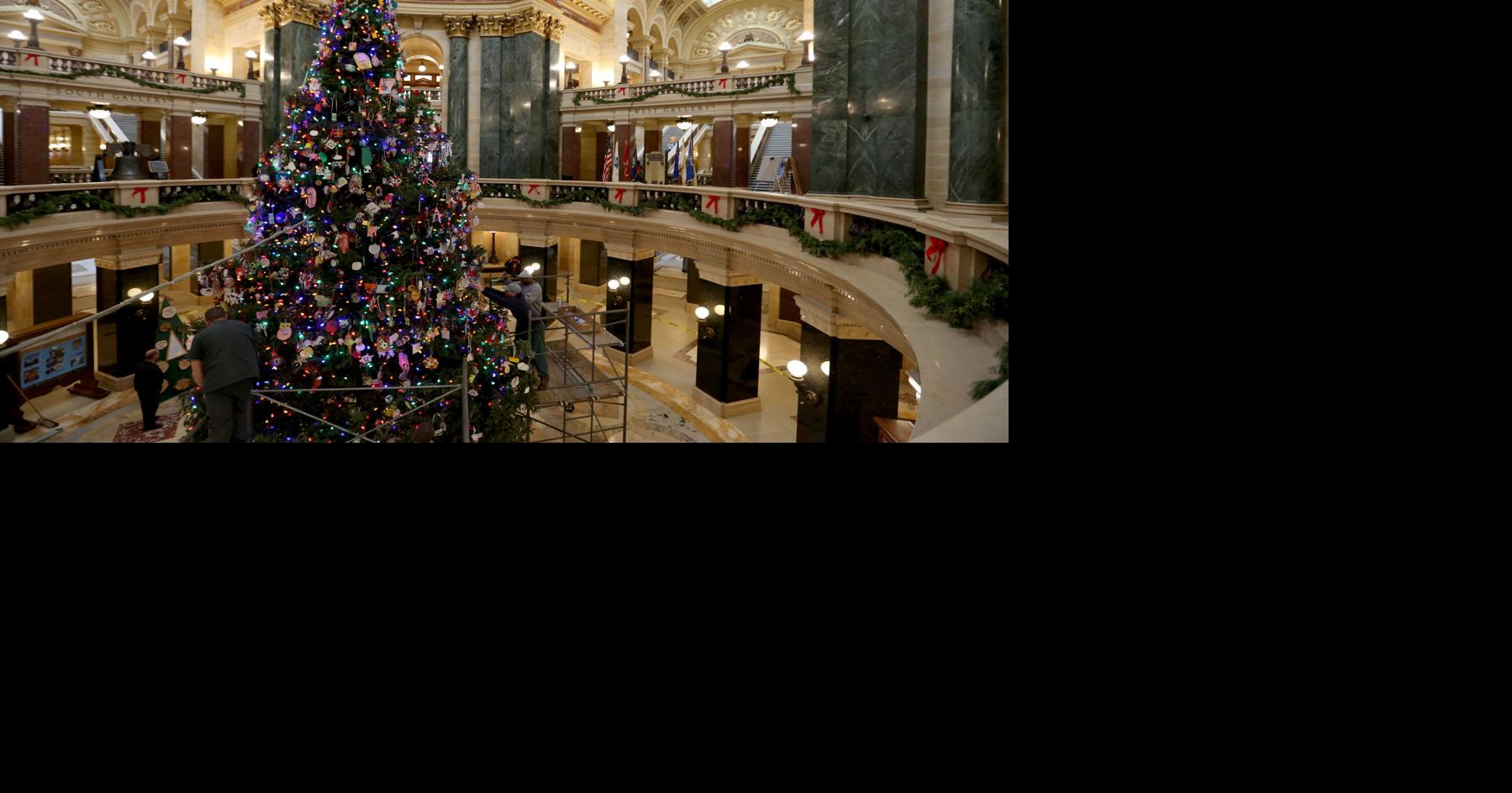 Photos: State Capitol Christmas tree decorating
