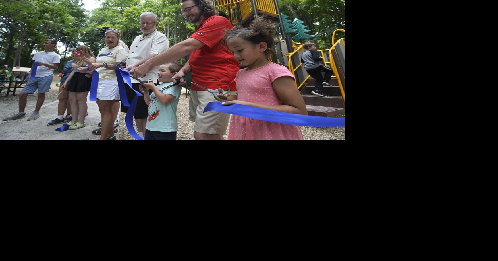 Newly remodeled playground area dedicated in Petrifying Springs Park in ...