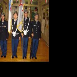 First all-female color guard makes its academy debut