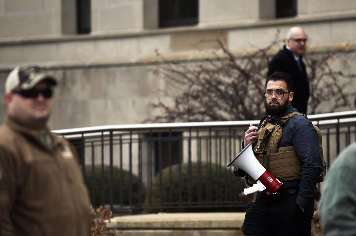 Fired former Missouri cop is vocal demonstrator outside Kyle ...