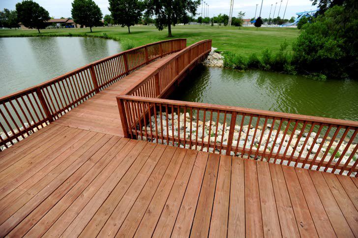 New bridge installed at Anderson Park pond