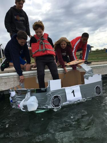 Wheatland students determined to stay afloat in STEAM cardboard boat ...