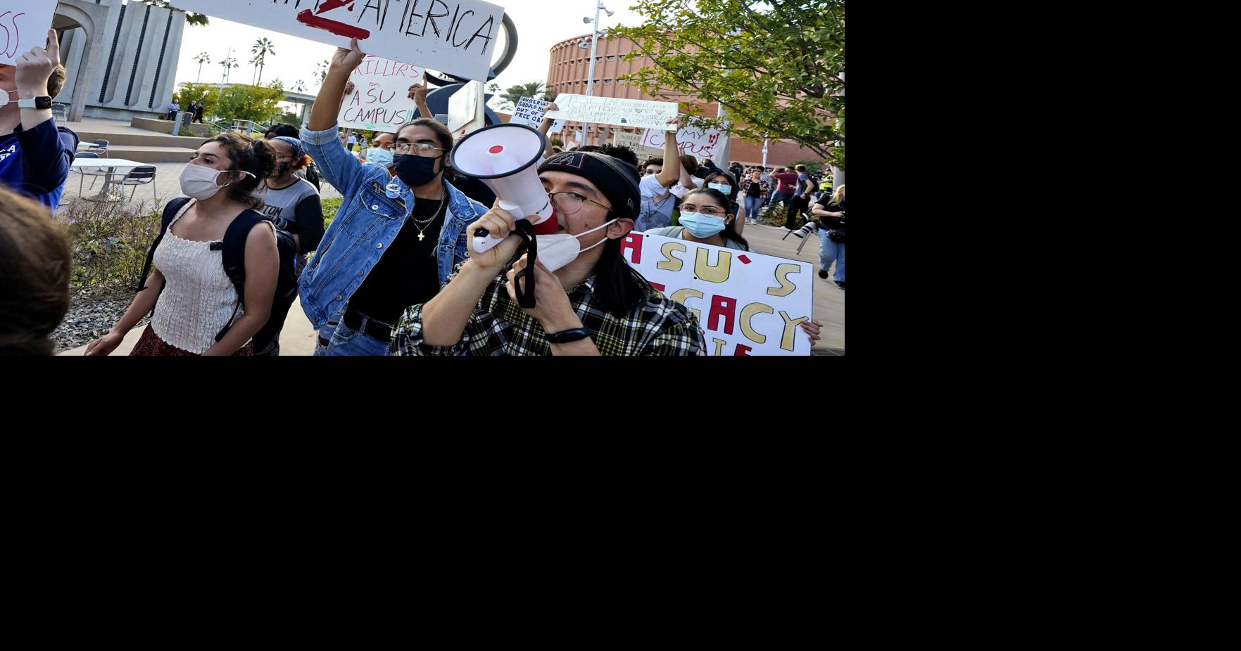 ASU students protest Rittenhouse as possible student