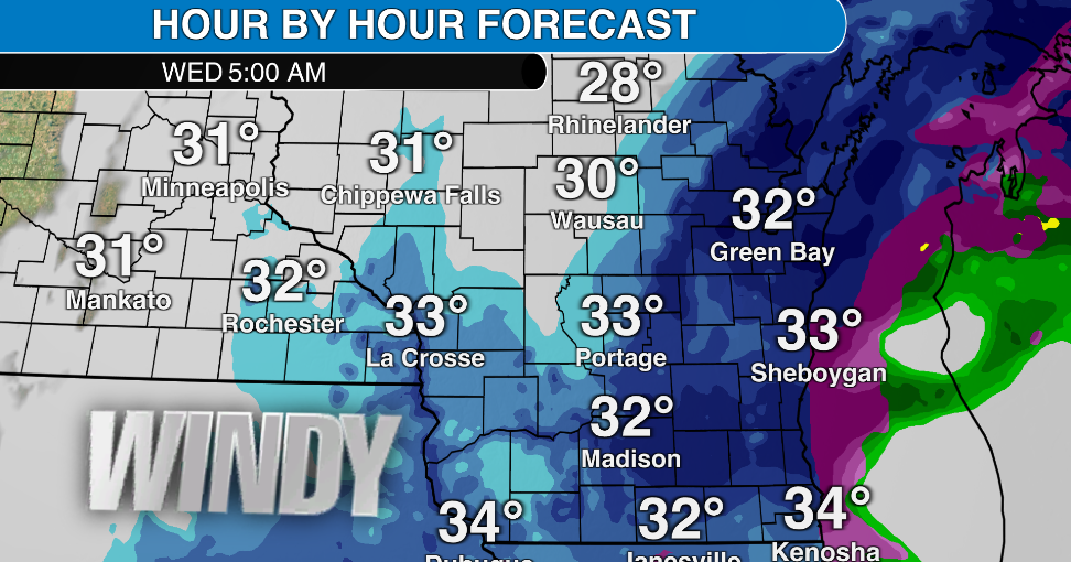 Forecast: Spring snowstorm in Wisconsin through Thursday