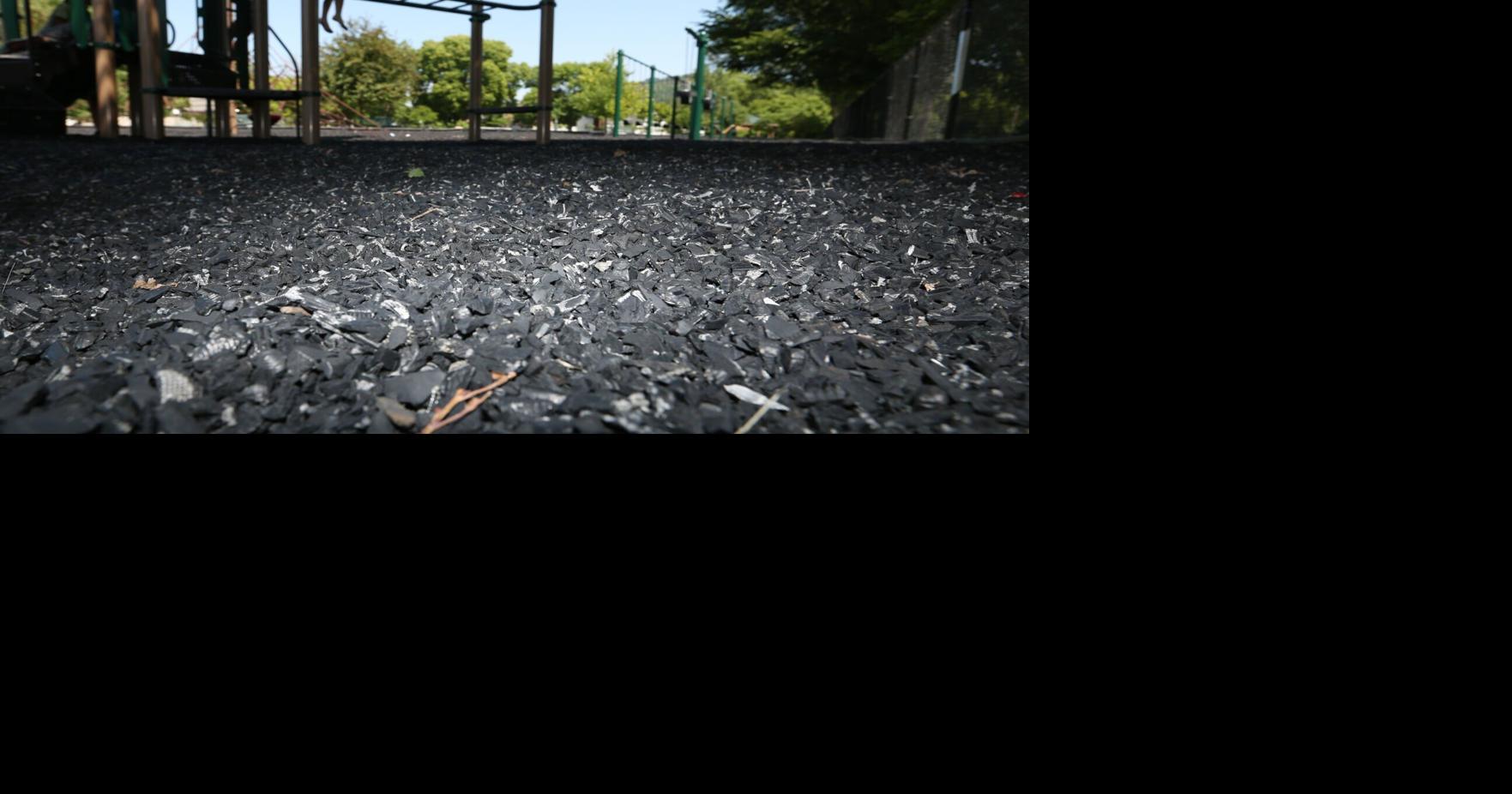 Safety of rubber chips for playgrounds questioned