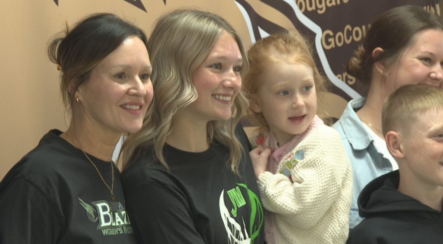 College signing celebrations for Chevie Sharpe and Saylor Barry ...
