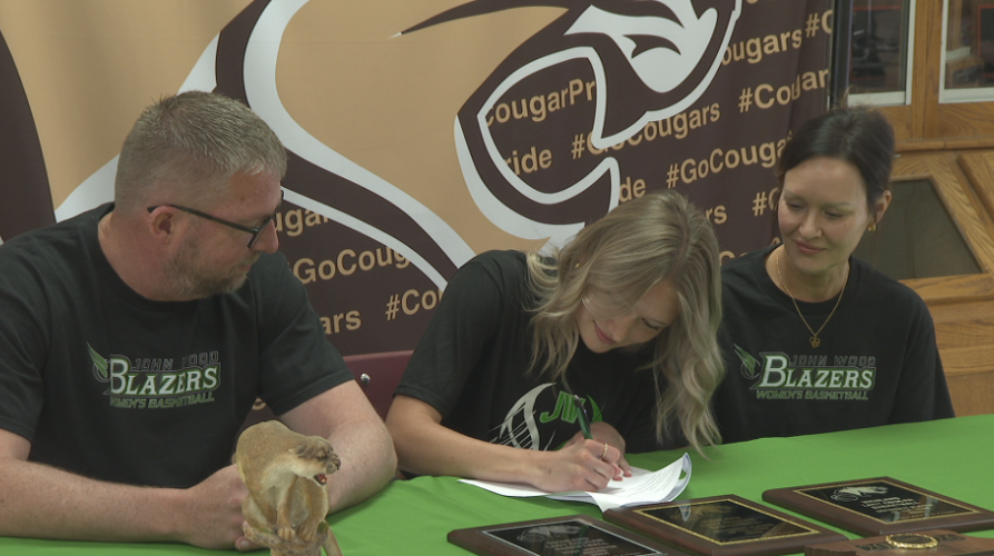 College signing celebrations for Chevie Sharpe and Saylor Barry ...