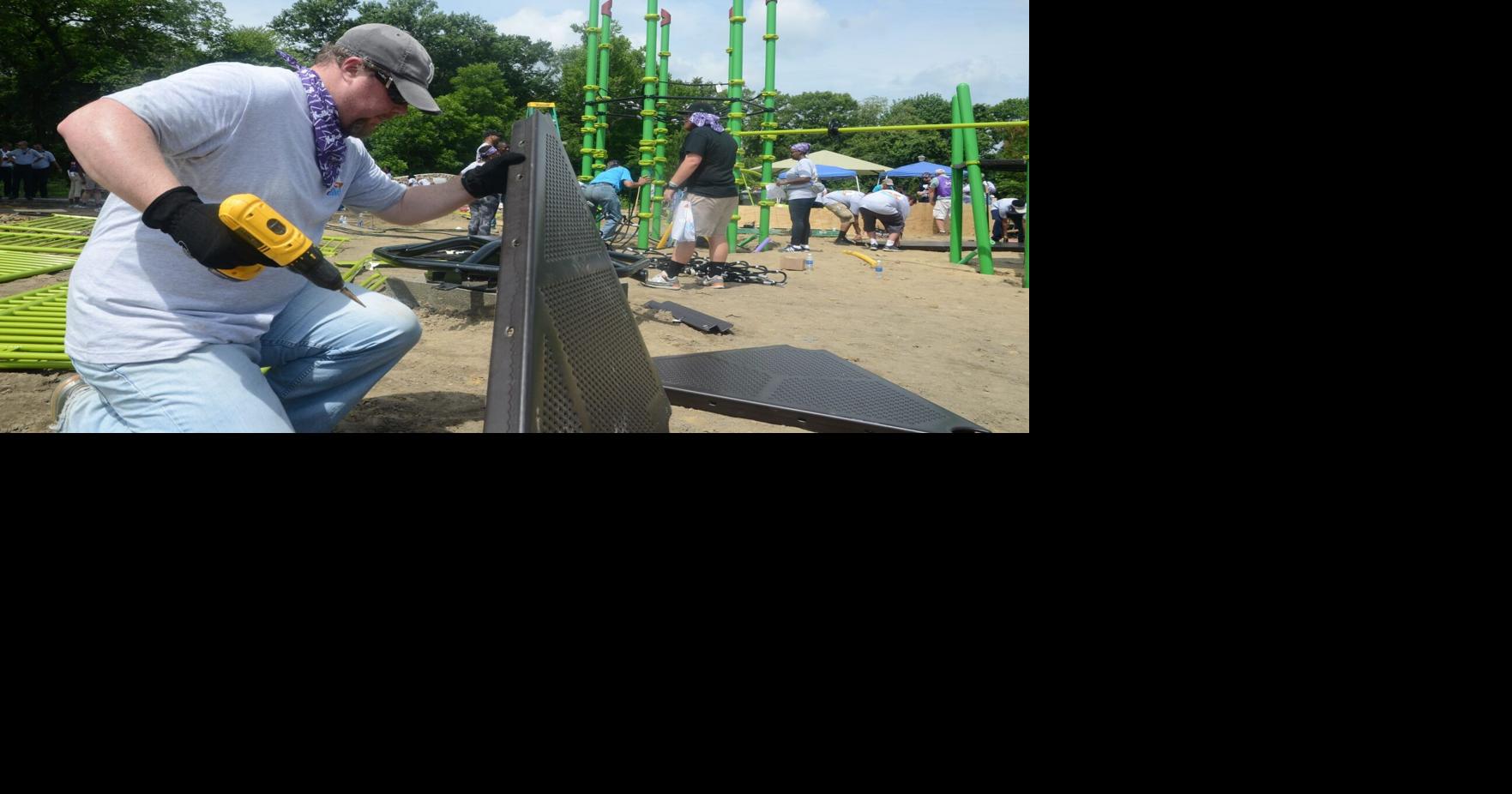 Volunteers build new playground in Pearson Park | Local News | kinston.com