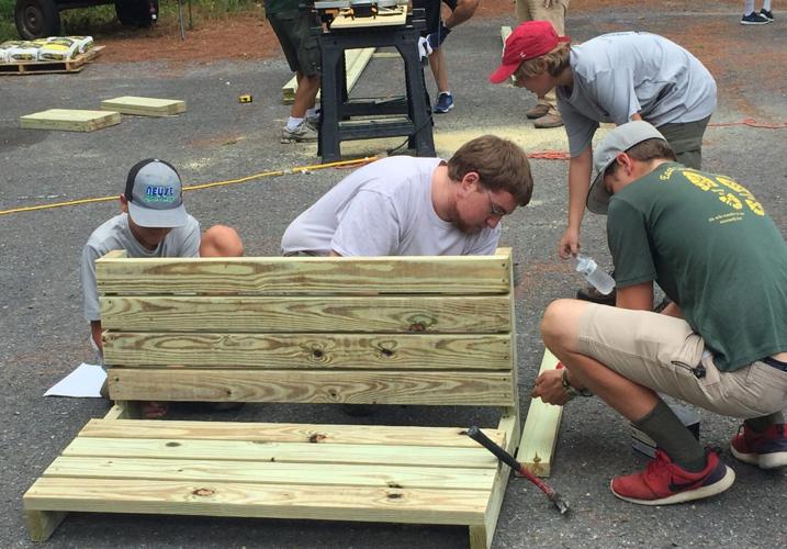 PHOTOS: Eagle Scouts build benches | Local News | kinston.com