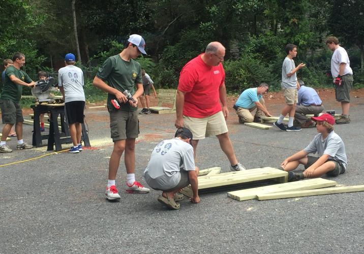 PHOTOS: Eagle Scouts build benches | Local News | kinston.com
