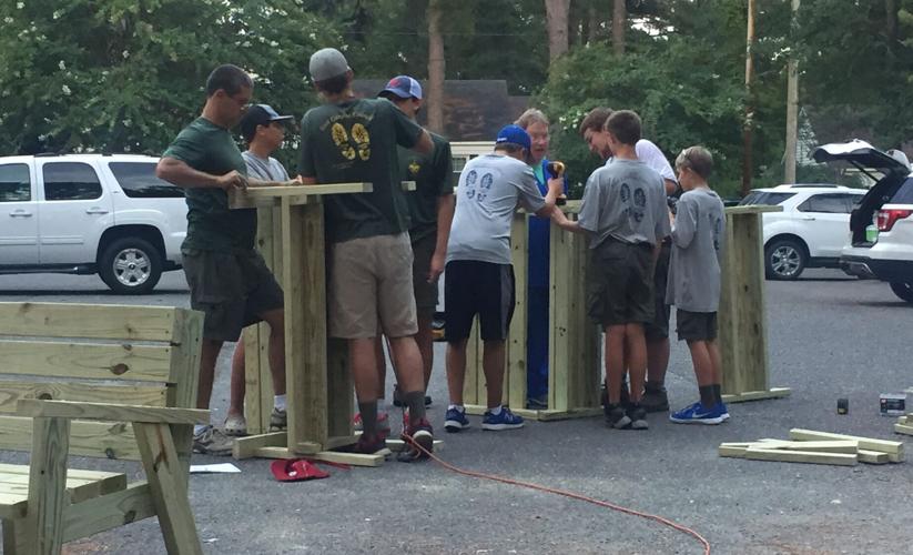 PHOTOS: Eagle Scouts build benches | Local News | kinston.com