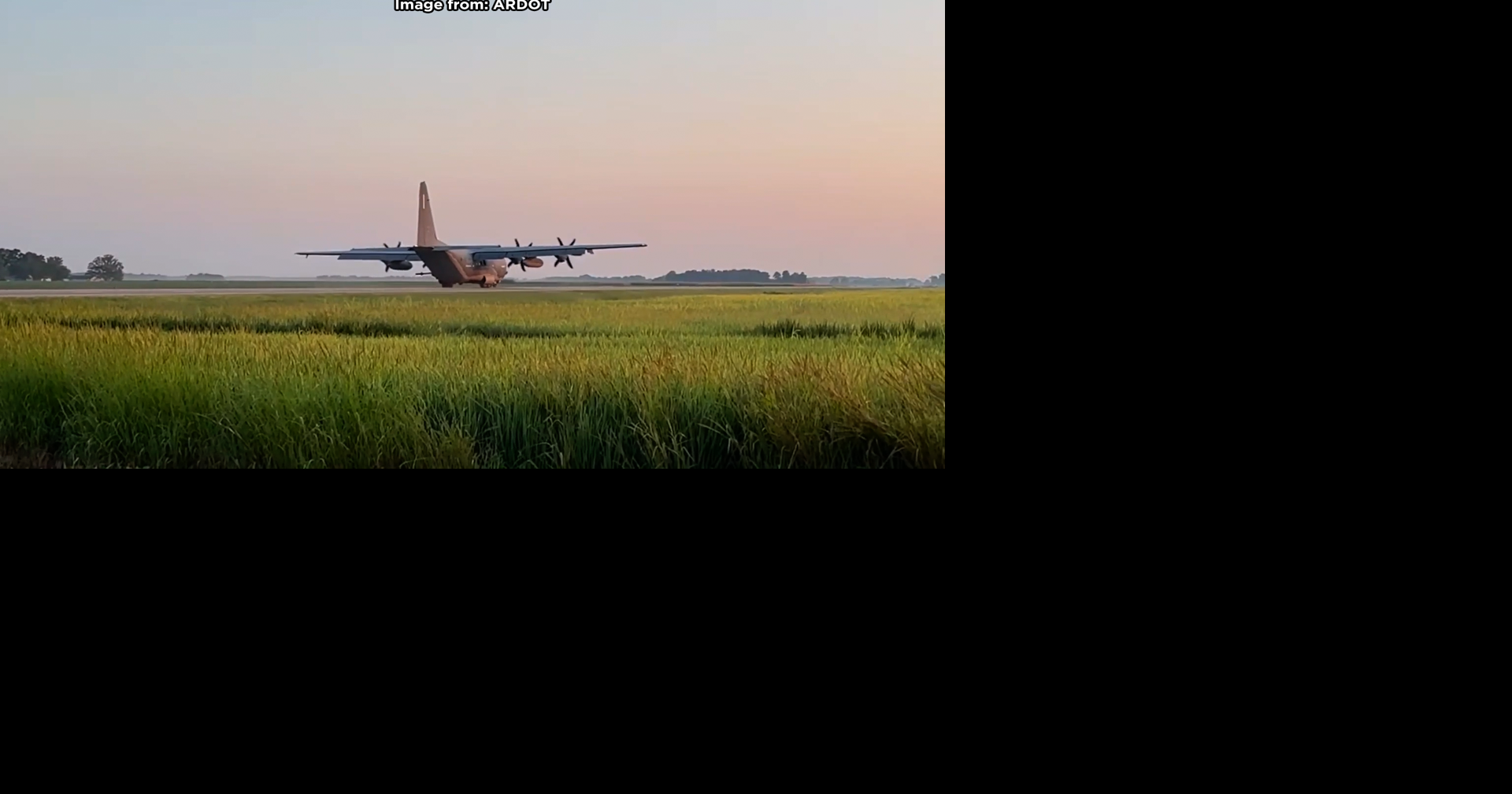 C-130 lands on Highway 63 in Bono for military training exercise ...