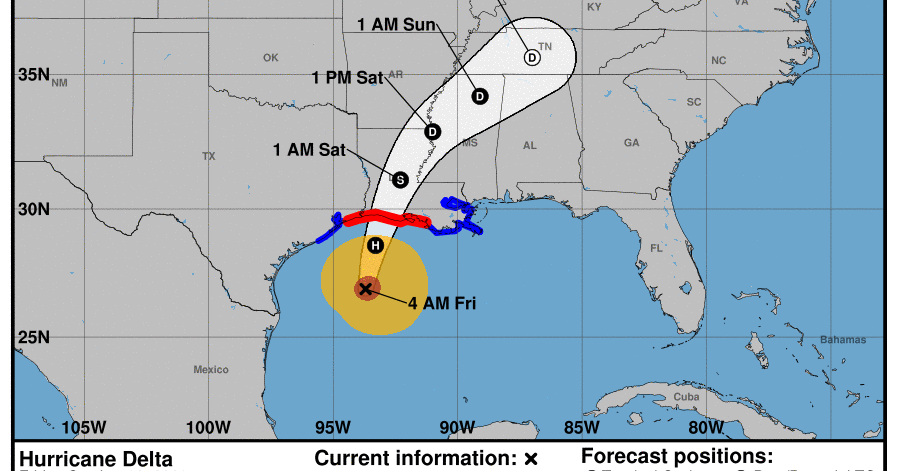 Delta moving slowly and about to make landfall | Local News | klax-tv.com