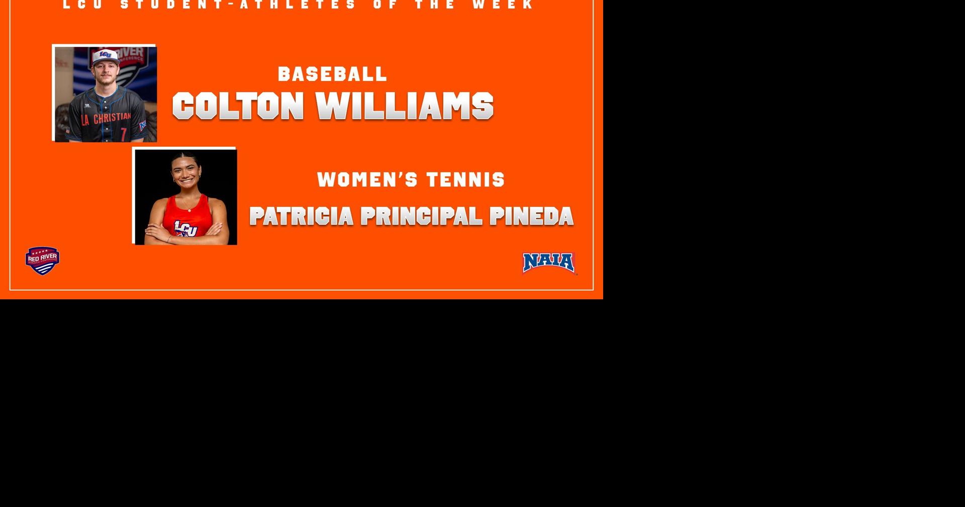 LCU Student-Athletes of the Week - Colton Williams & Patricia Principal ...