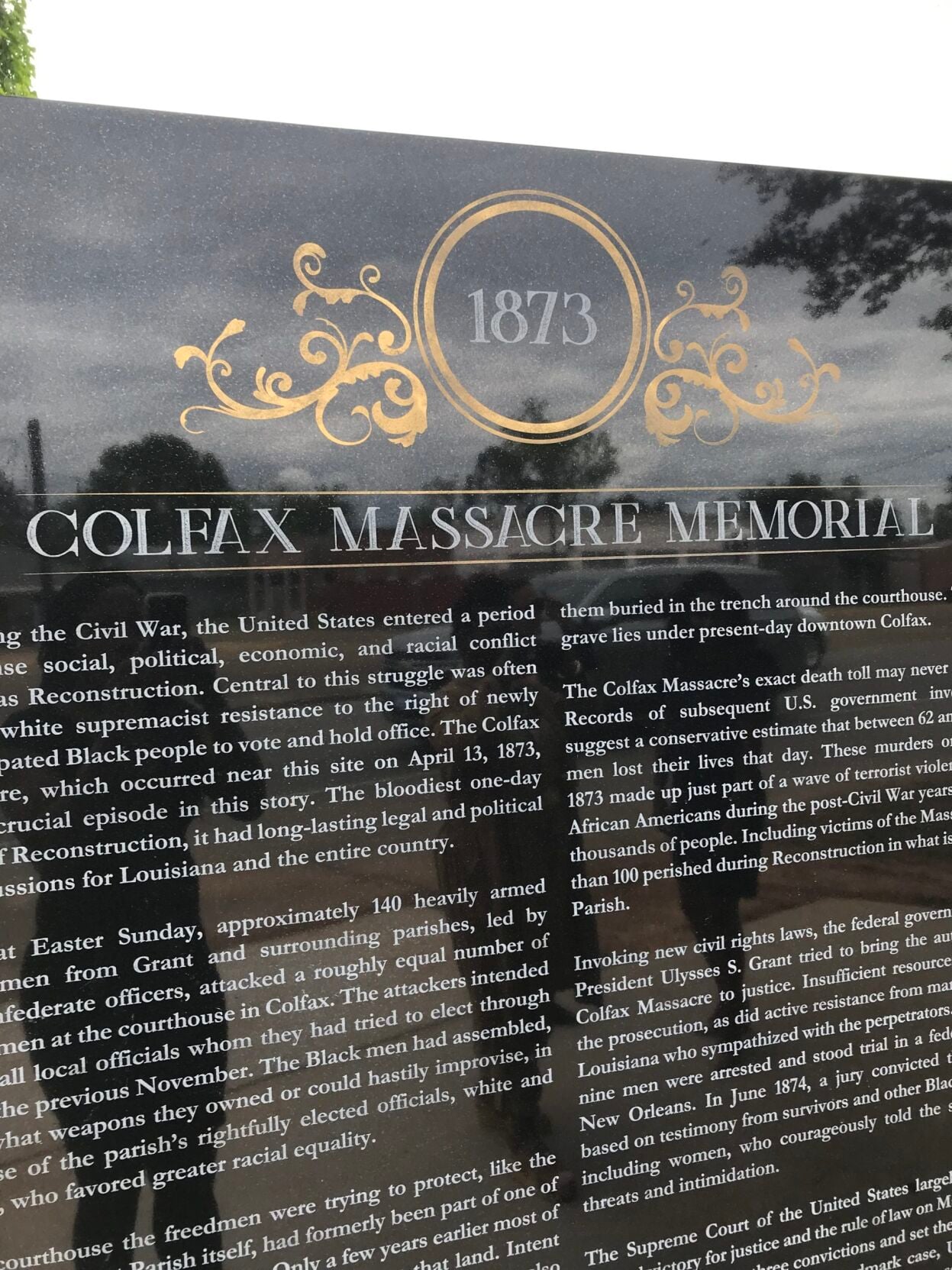 Colfax Memorial Organization Dedicates Memorial on 150th Anniversary of ...
