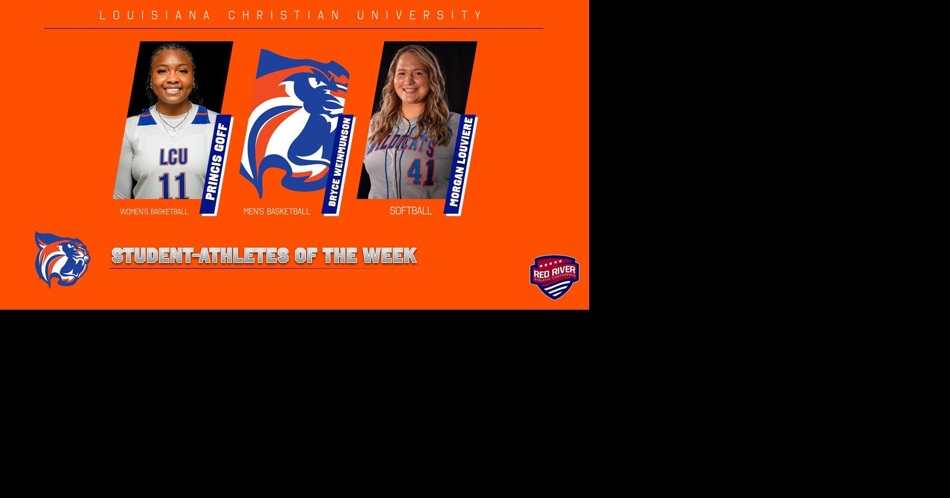 LCU Student-Athletes of the Week - Princis Goff, Morgan Louviere ...