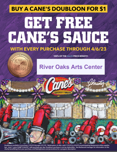 The River Oaks Art Center to Serve as Beneficiary of Raising Cane’s ...