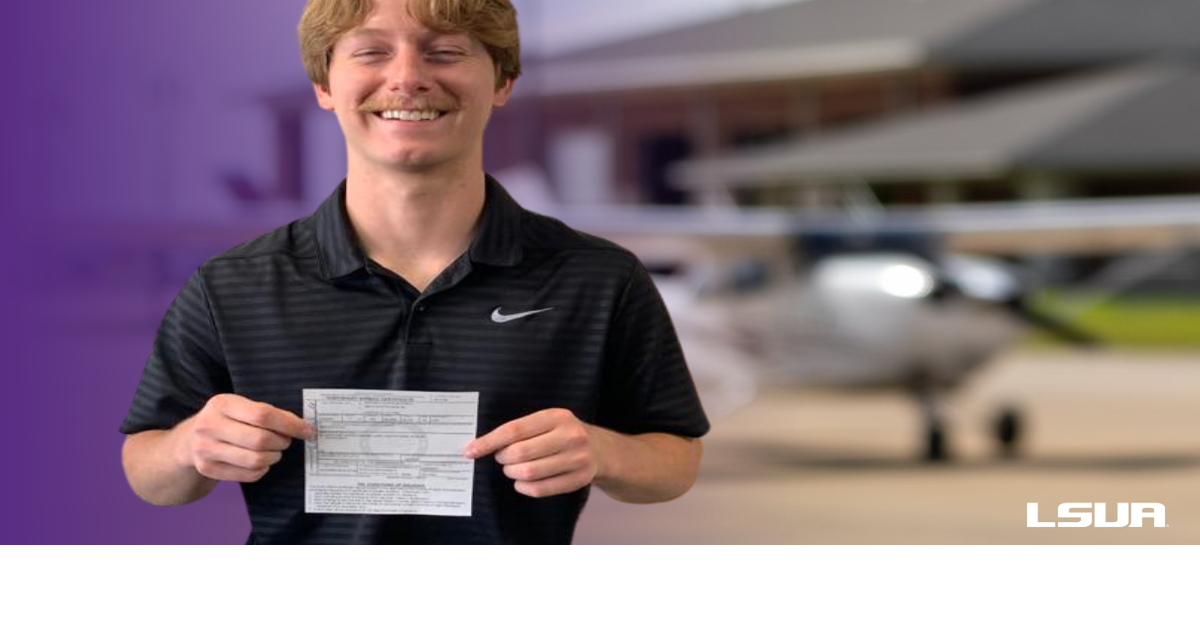 Nathan Blackwell Earns LSUA Professional Aviation’s First Private Pilot ...