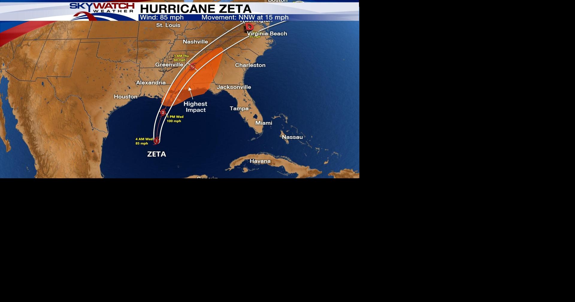 Hurricane Zeta Strengthens; Eyes the Gulf Coast | Local News | klax-tv.com