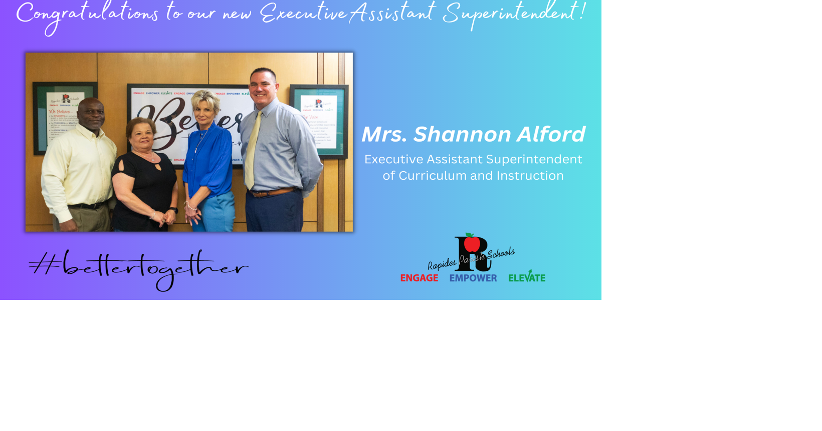 Shannon Alford named new Executive Assistant Superintendent of ...