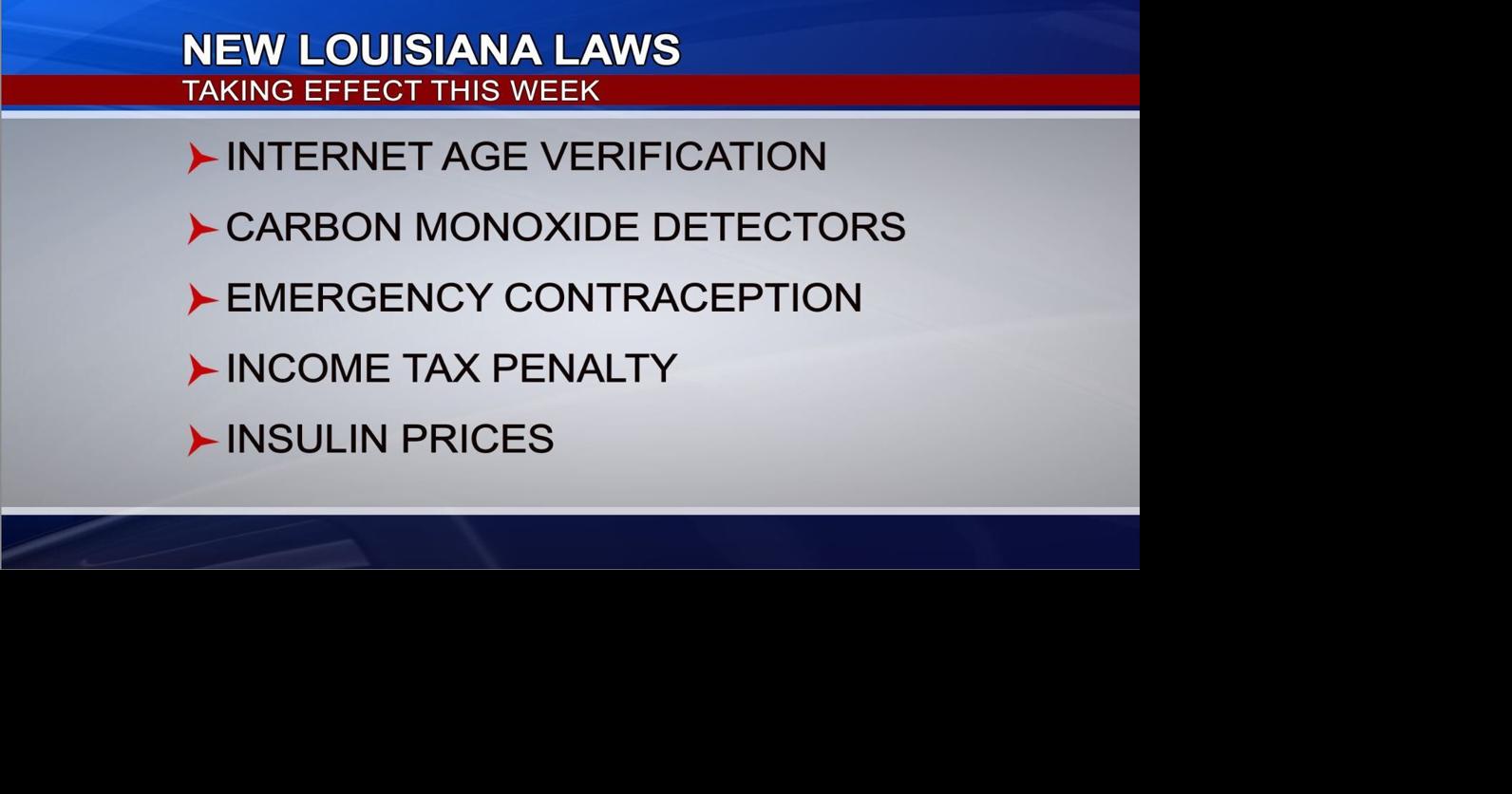 New Louisiana Laws to take effect this week | Local News | klax-tv.com