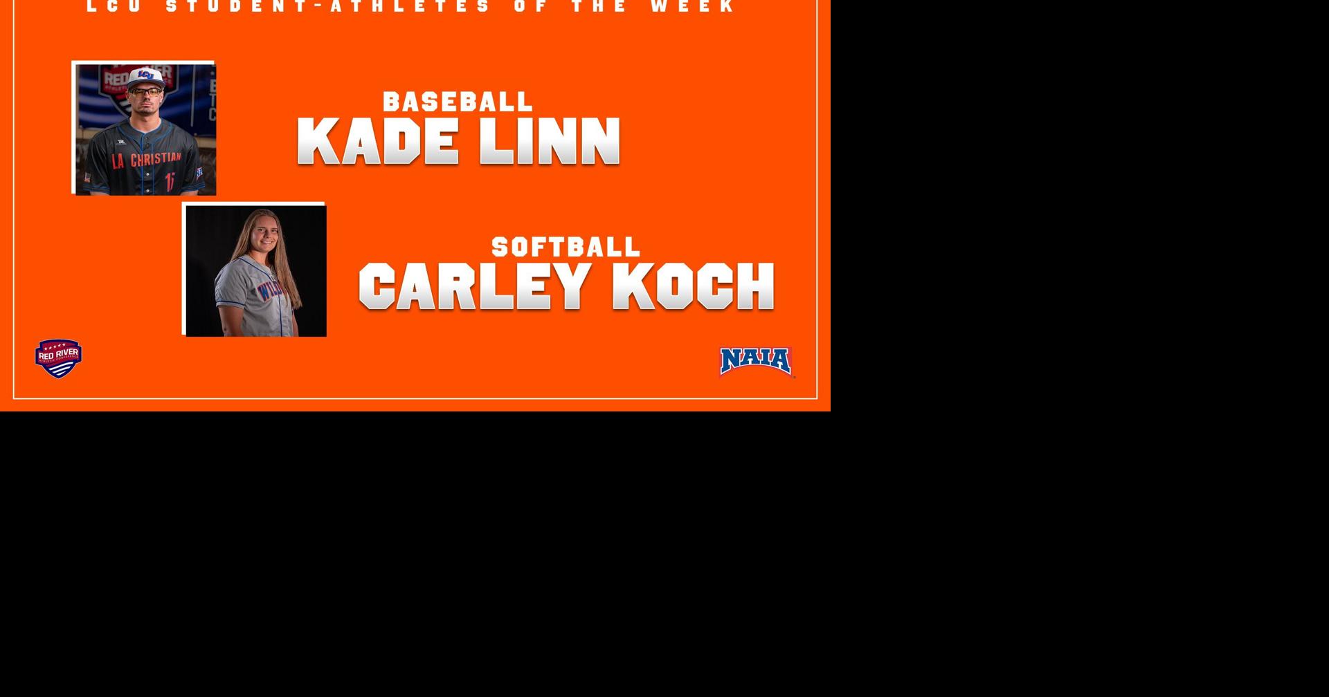 LCU Student-Athletes of the Week - Kade Linn & Carley Koch | News ...