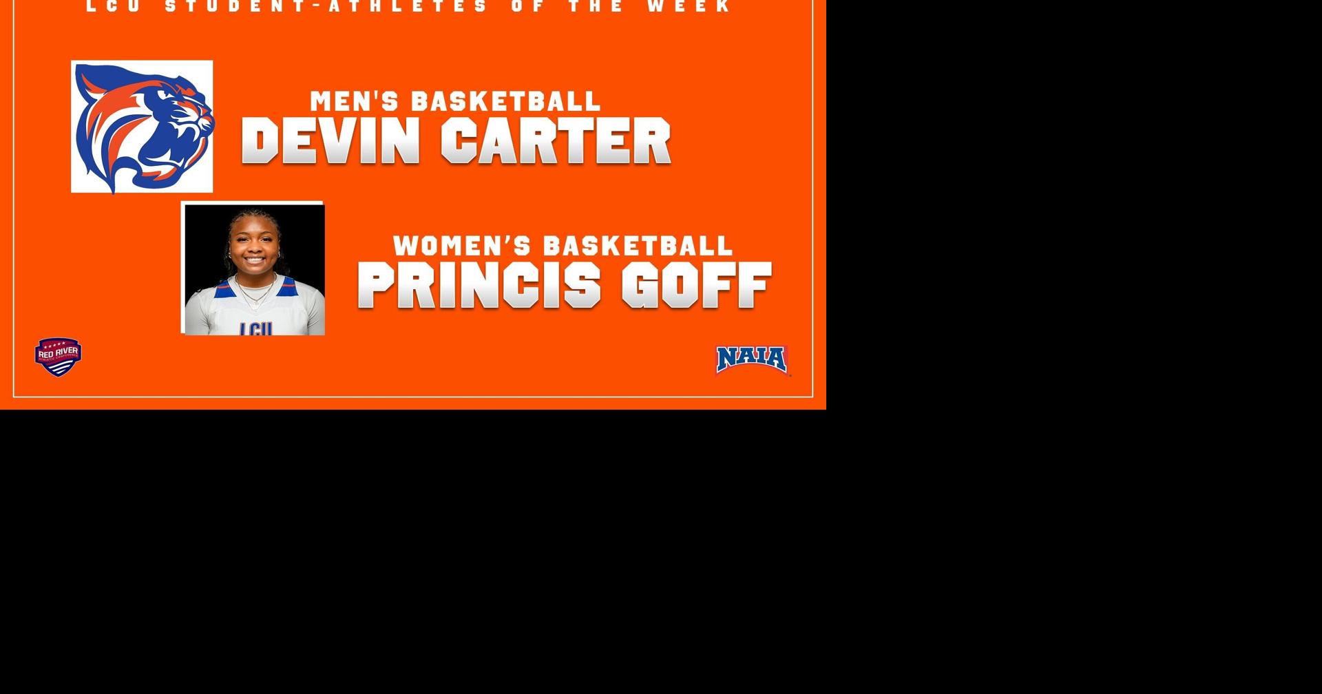 Devin Carter & Princis Goff Named LCU Student-Athletes of the Week ...
