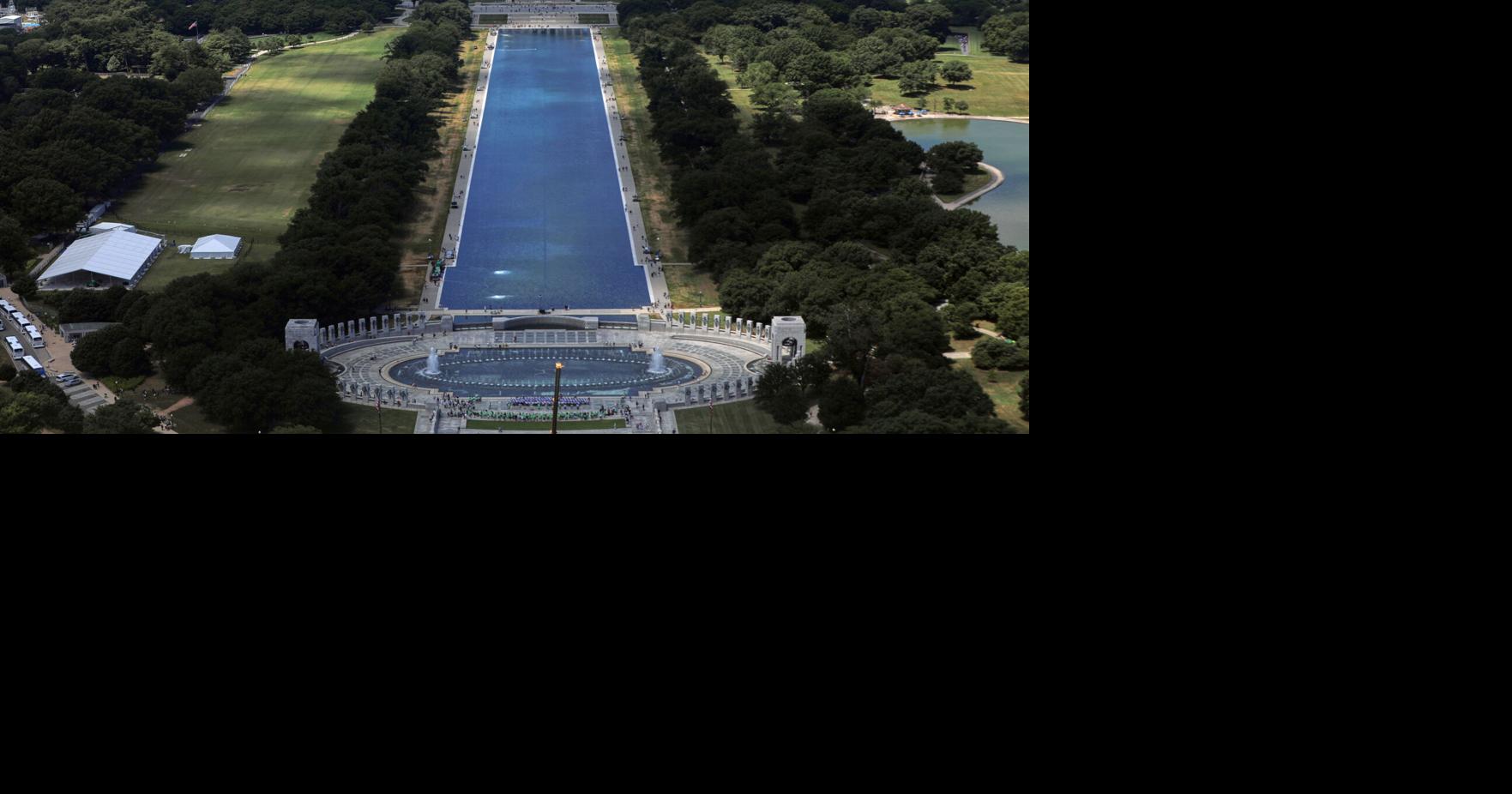 Reflecting Pool liner was cut with a sharp knife or razor, National ...