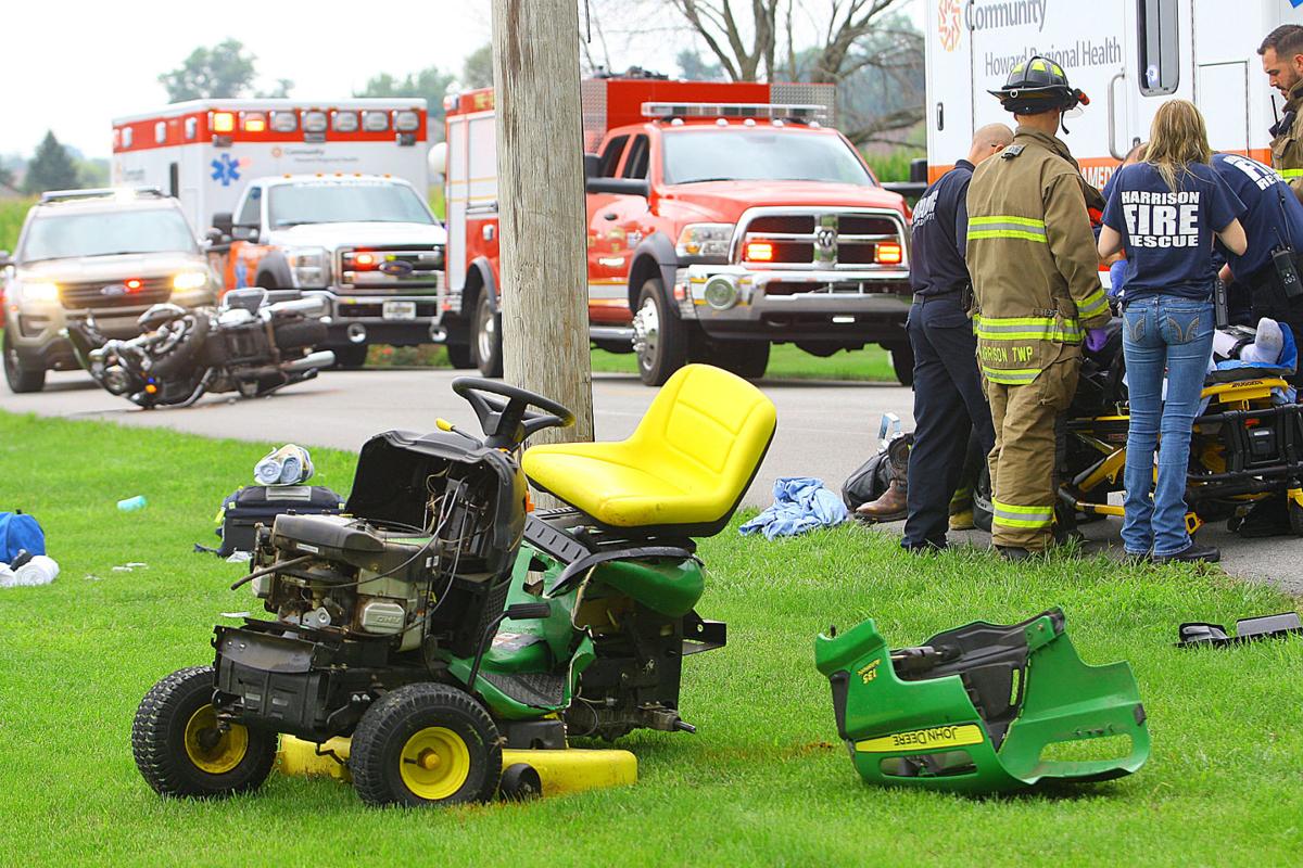 Two men seriously injured in motorcycle, lawnmower crash | News ...